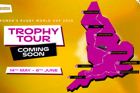 Women’s Rugby World Cup trophy to embark on a three-week tour across ...