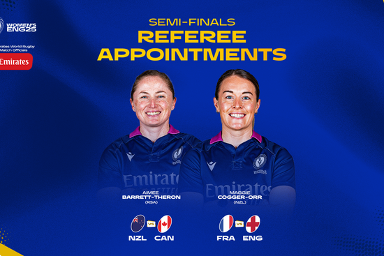 Emirates Match Officials confirmed for RWC 2025 semi-finals | World Rugby