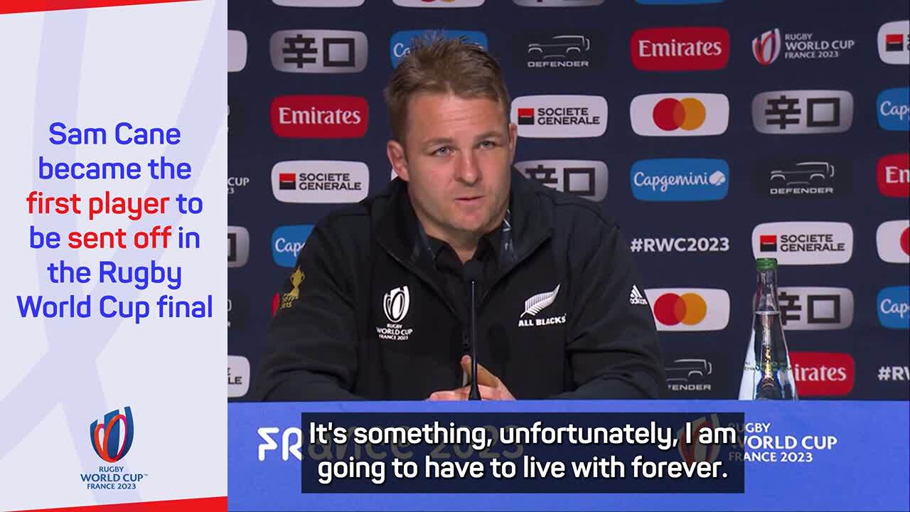 Sam Cane says he'll have to live with Rugby World Cup red card 'forever'