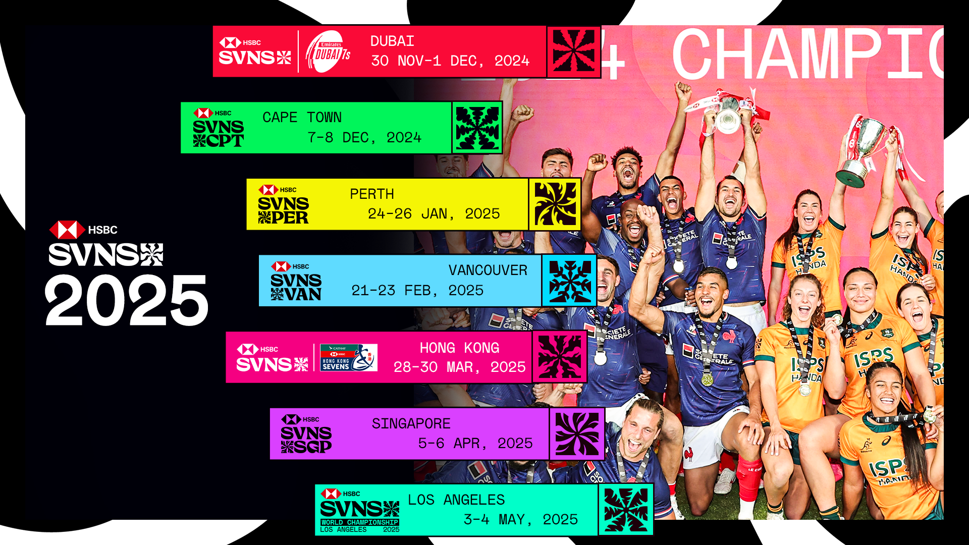 Singapore and Los Angeles confirmed to host the pinnacle of HSBC SVNS 2025 as schedule confirmed