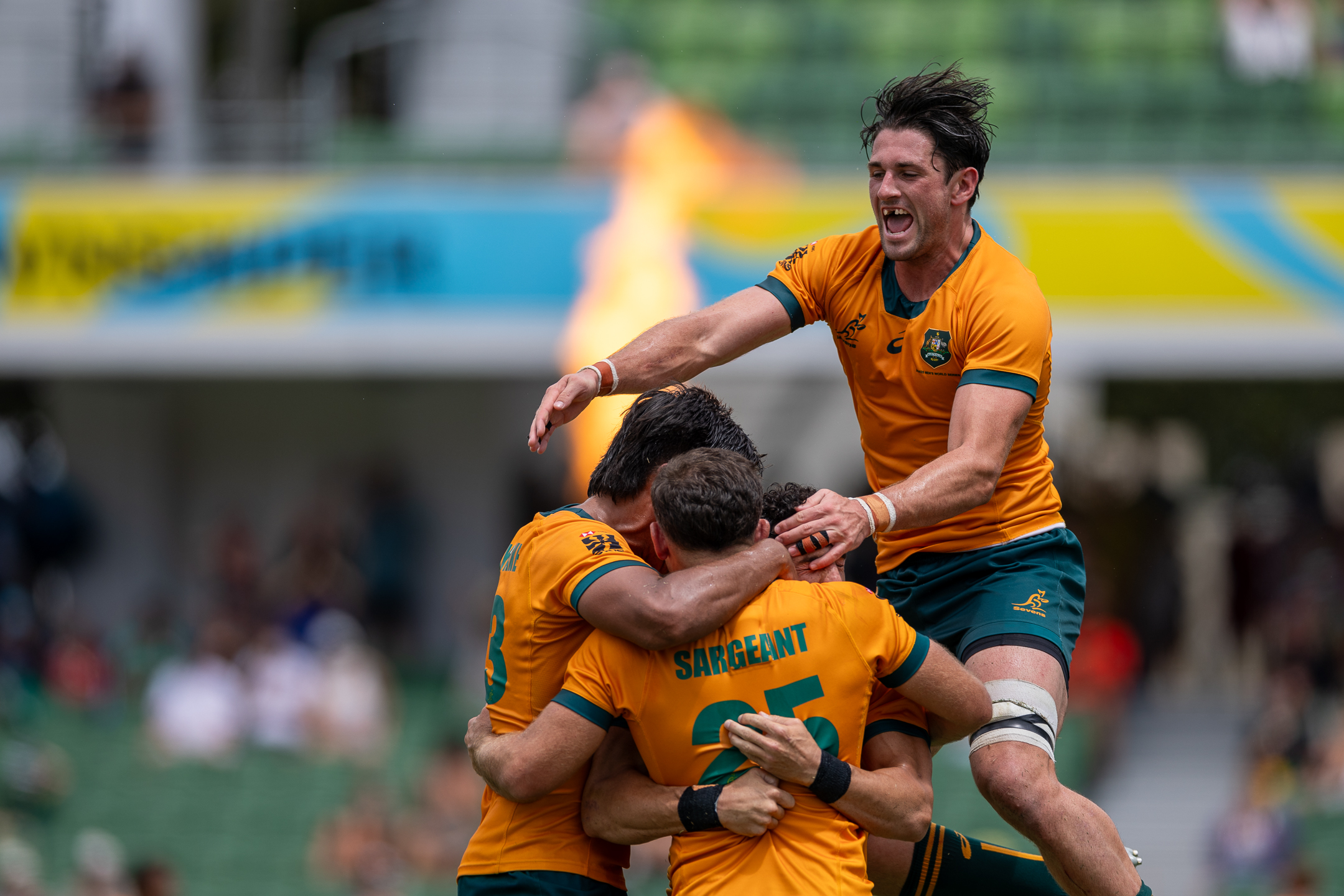 HSBC SVNS: Perth parties as Australia spring quarter-final shock on ...