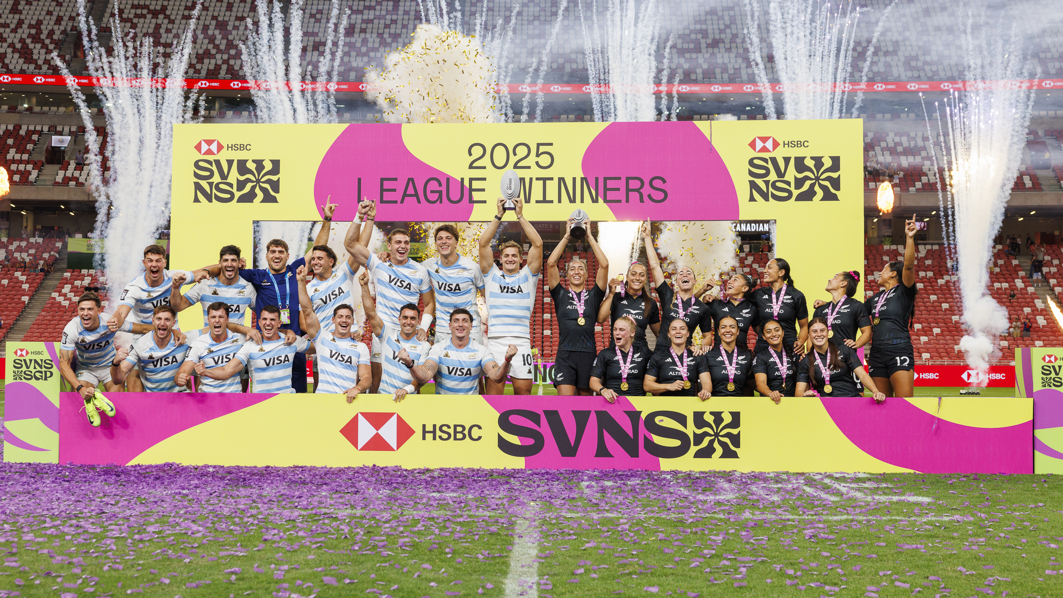 New Zealand and Argentina HSBC SVNS League Winners on day one in Singapore