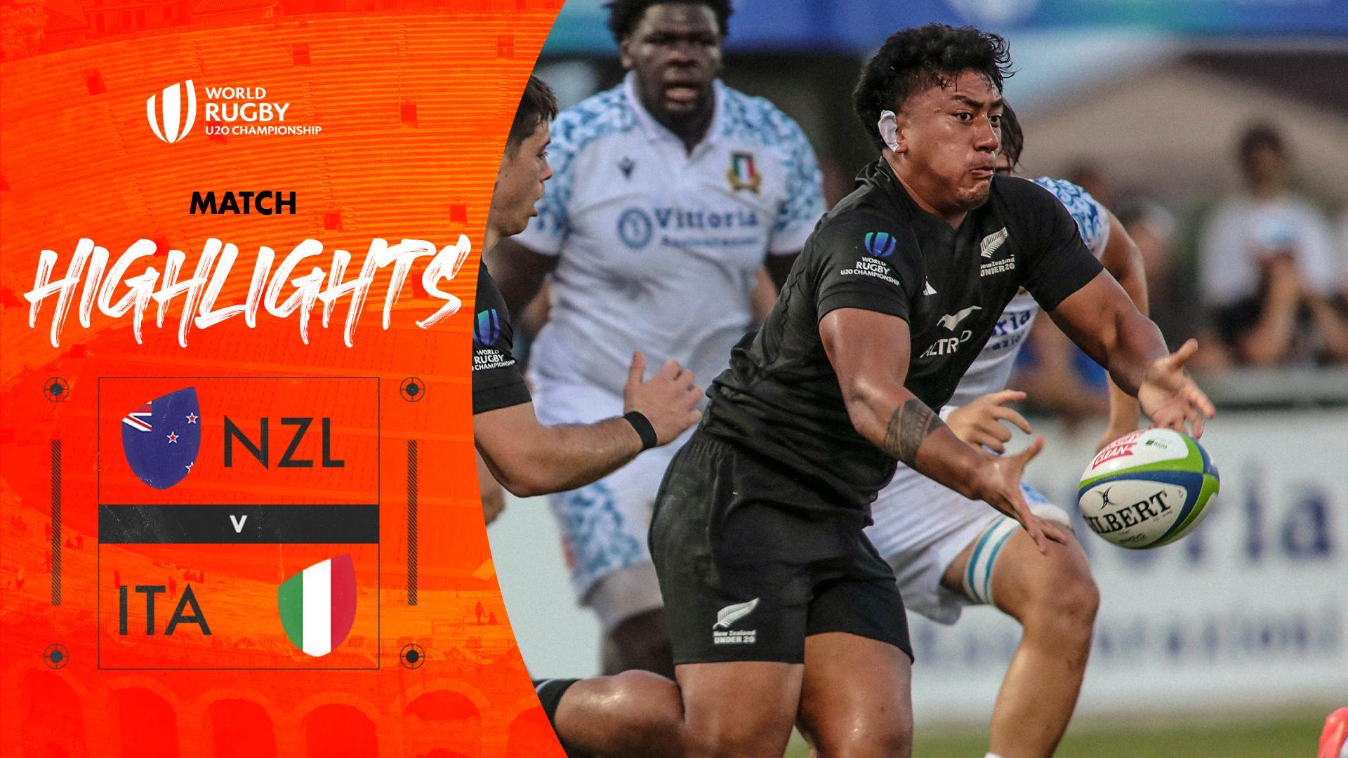New Zealand v Italy | World Rugby U20 Championship 2025 Match Highlights