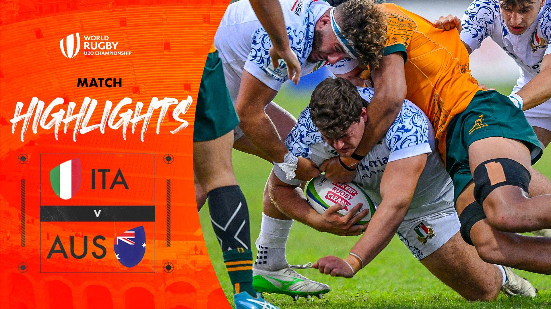 Italy v Australia | World Rugby U20 Championship | Highlights