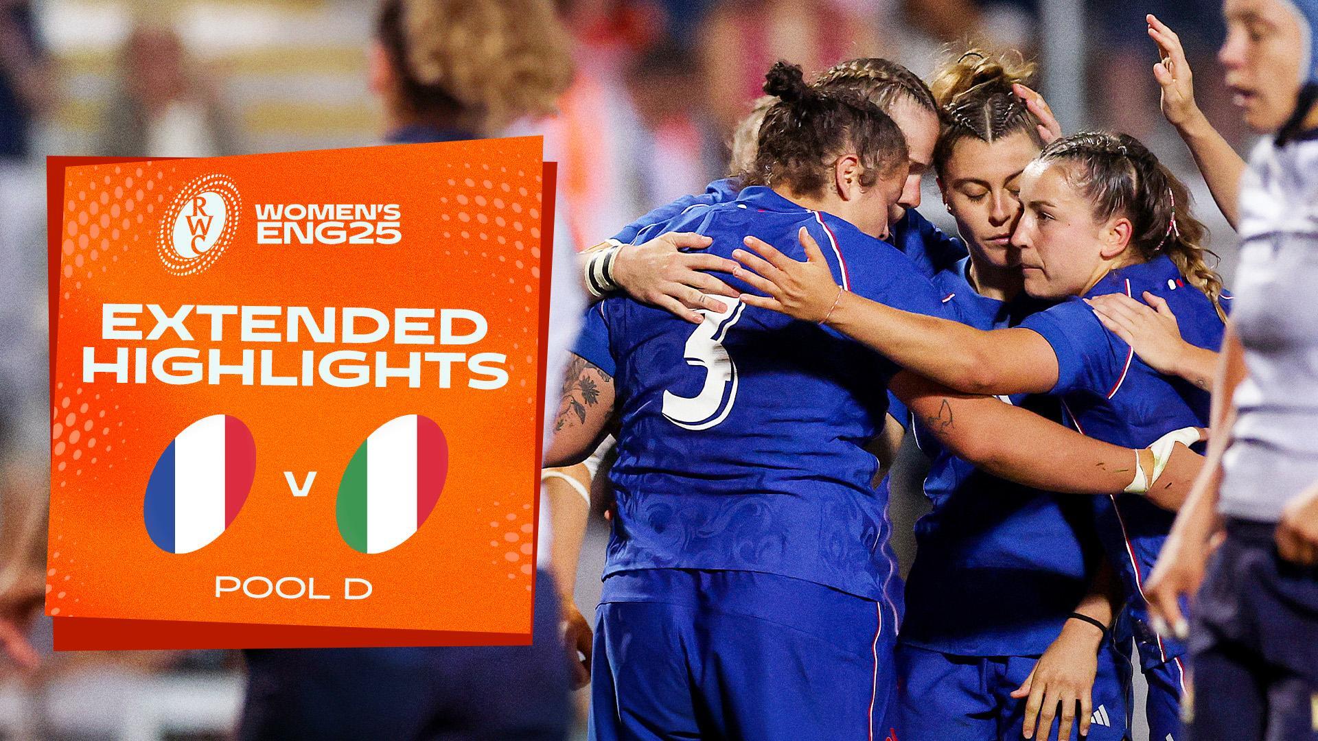 France v Italy | Rugby World Cup 2025 | Extended Highlights