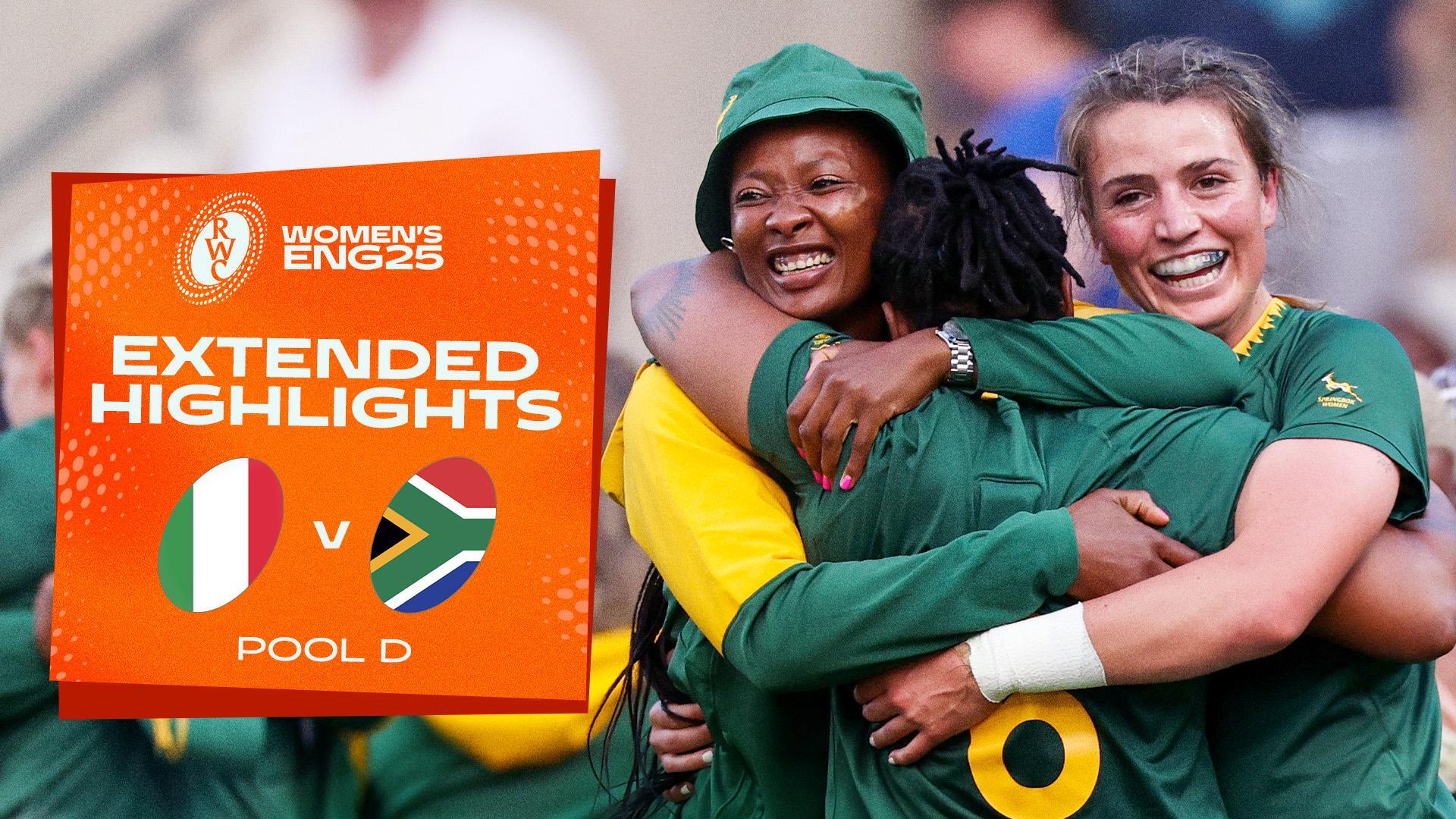 Italy v South Africa | Rugby World Cup 2025 | Extended Highlights