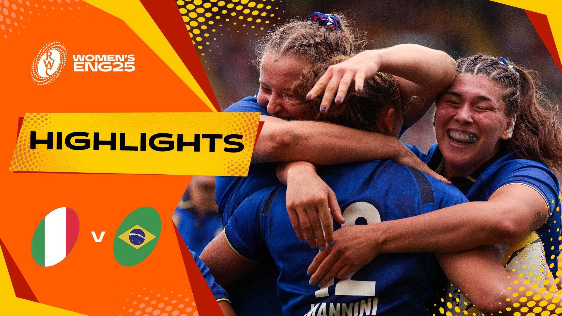 Italy v Brazil | Rugby World Cup 2025 | Highlights