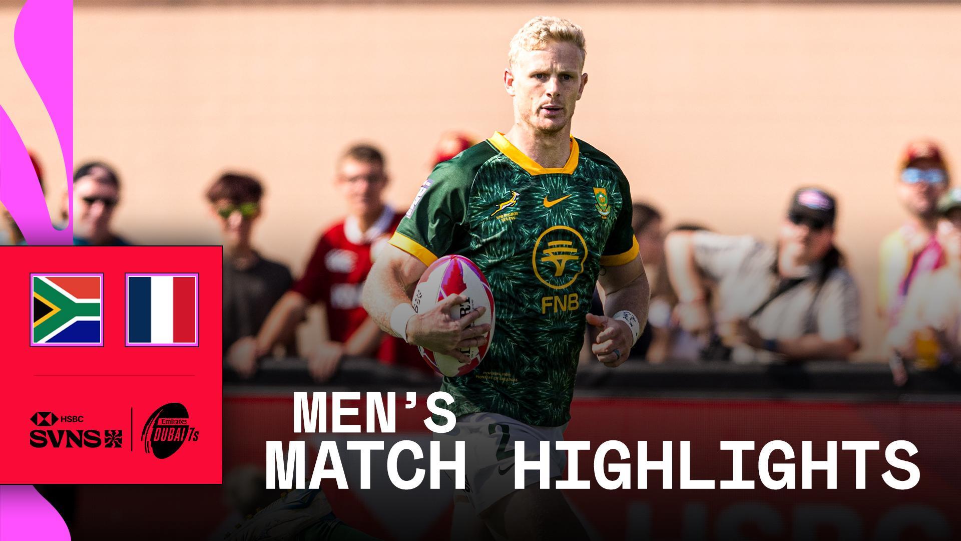 South Africa v France | HSBC SVNS Dubai 2025 | Men's Highlights