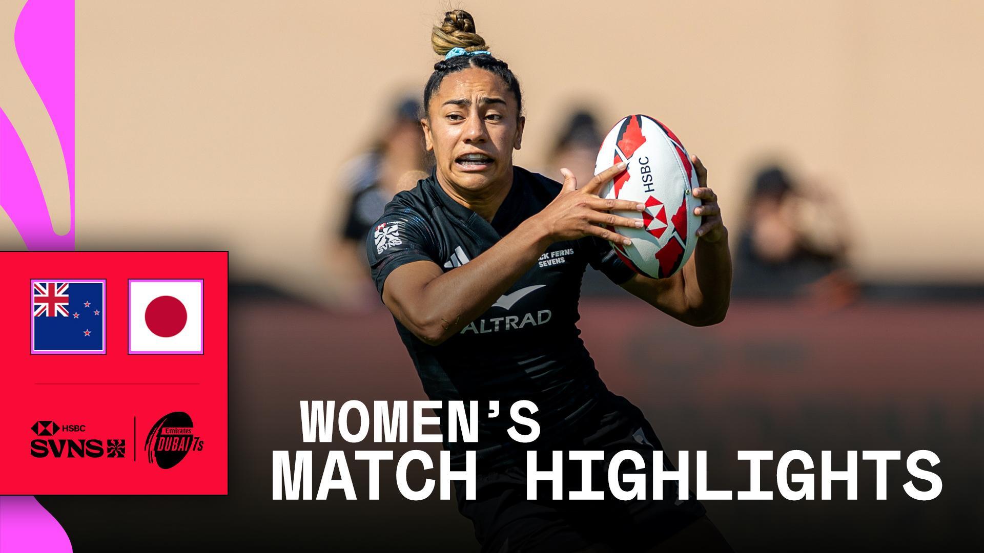 New Zealand v Japan | HSBC SVNS Dubai 2025 | Women's Semi-Final Highlights