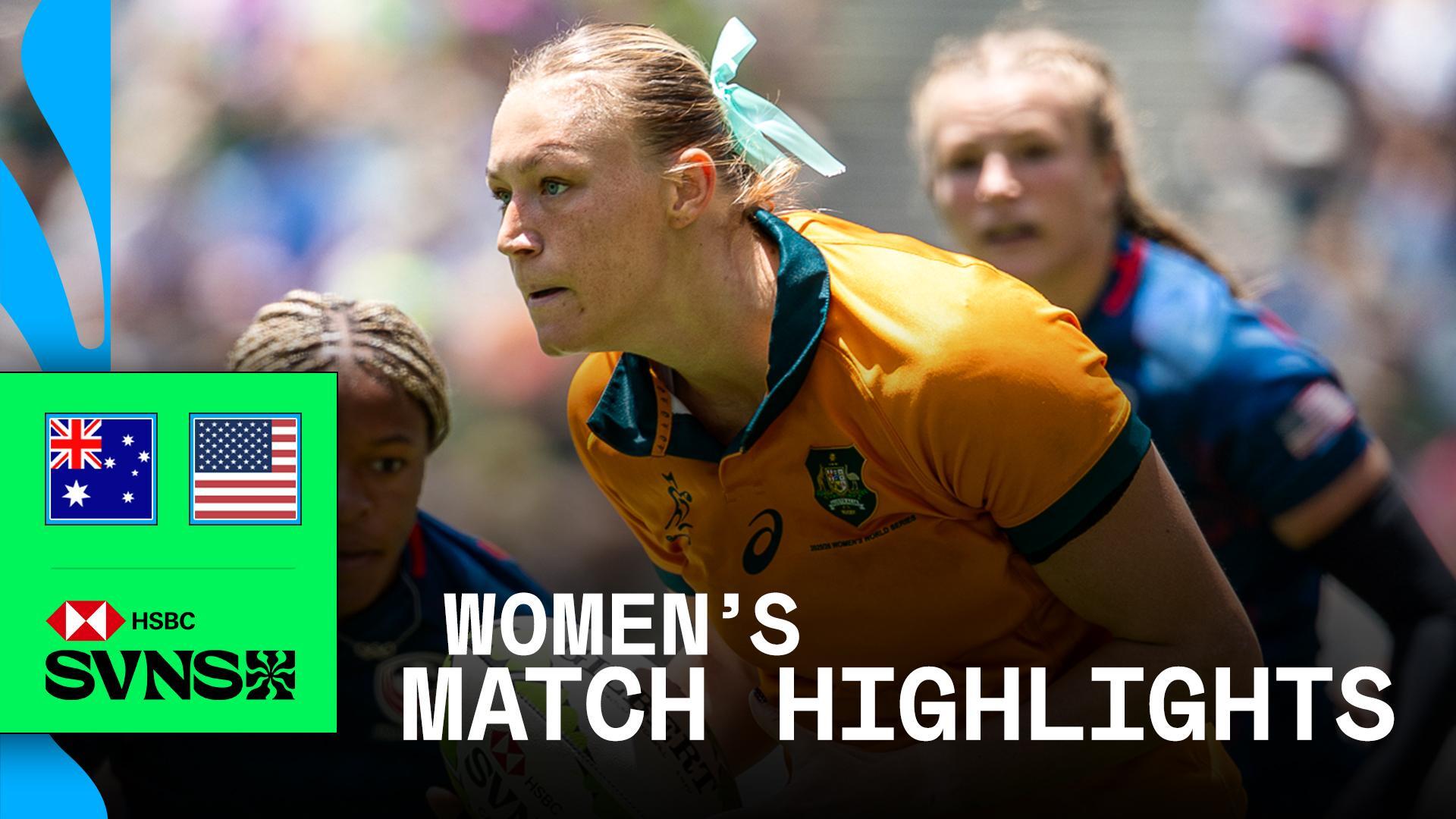 Australia v USA | HSBC SVNS Cape Town 2025 | Women's Semi-Final Highlights